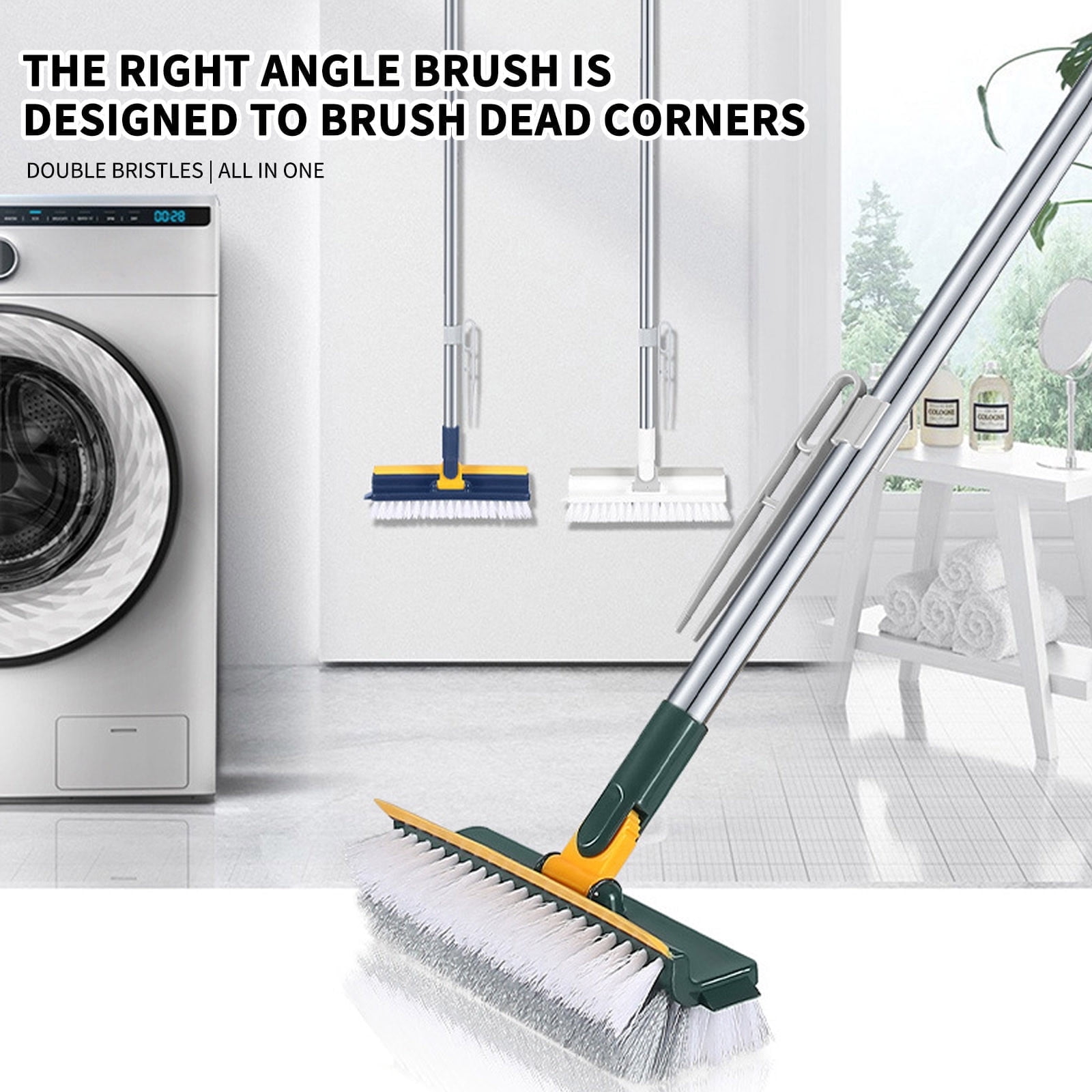 IBaodan 2024 Floor Scrub Brush with Long Handle Multifunctional Scrape ...