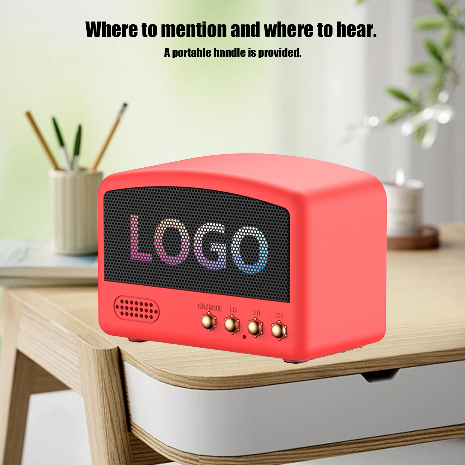 Hoarboeg Sales TWS Bluetooth Stereo Speakers Retro Color Screen Wireless Insert Memory Card Mini ...