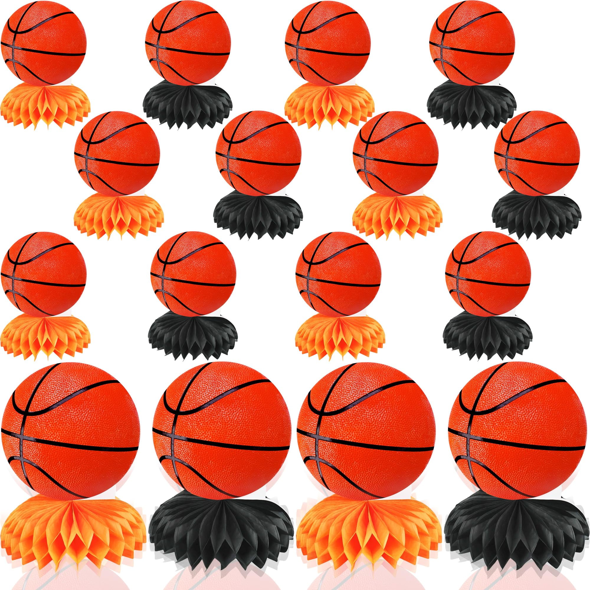 Hoarost 16 Pack Basketball Honeycomb Centerpiece Basketball Themed ...