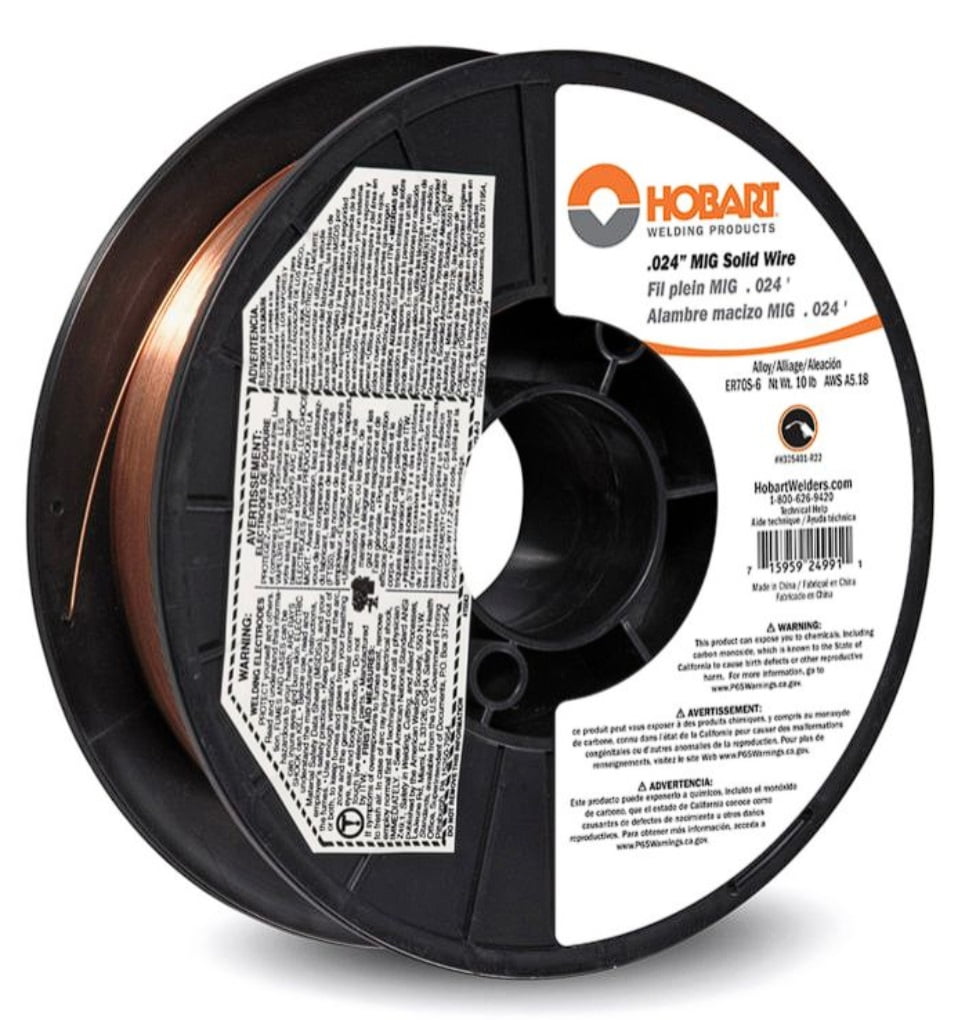 Hobart H305401-R22 ER 70S-6 Carbon Steel Solid Welding Wire .024" 10 lbs. Spool - Walmart.com