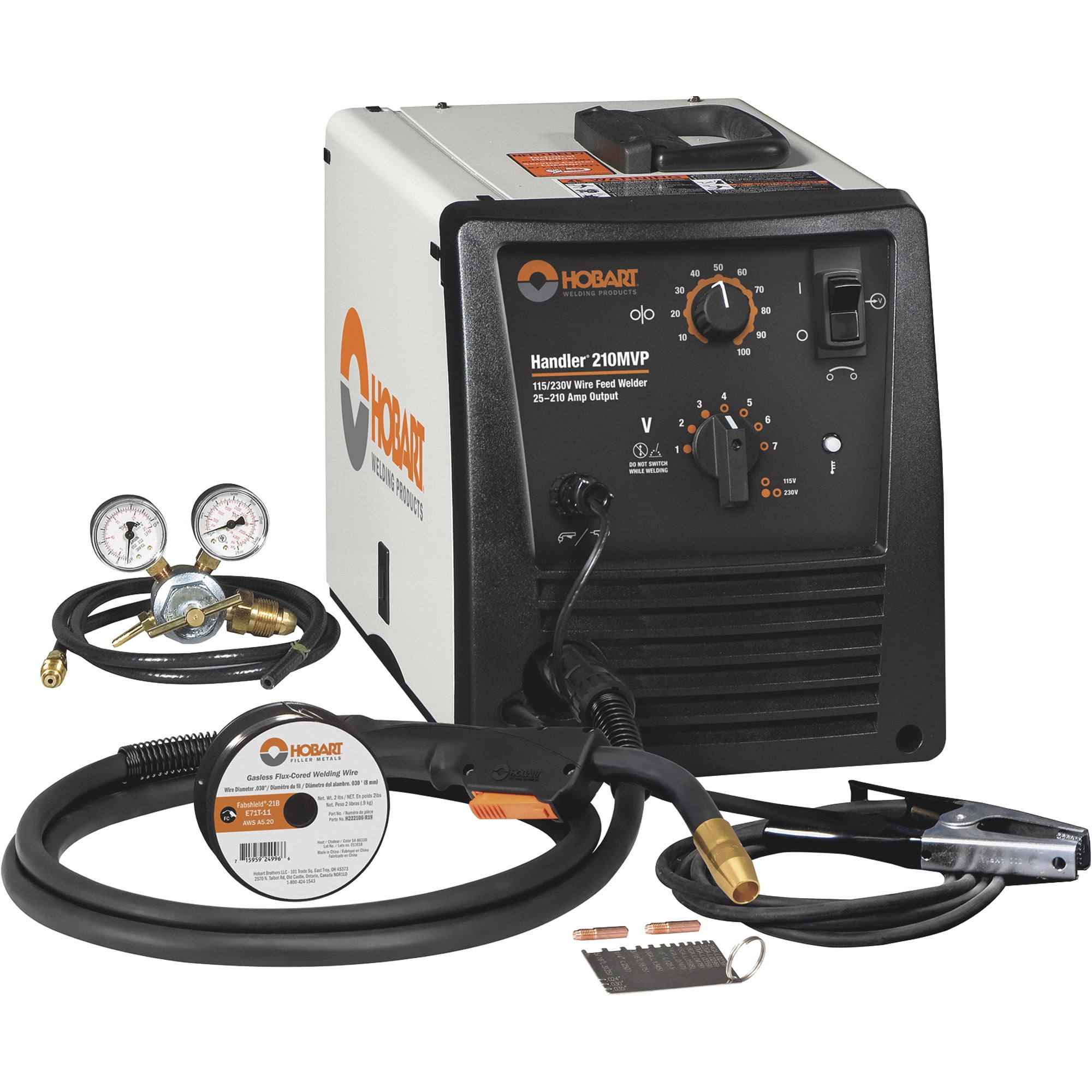Hobart Handler 210MVP, Dual-Voltage 115V/230V, 210 Amp MIG, Flux Core ...