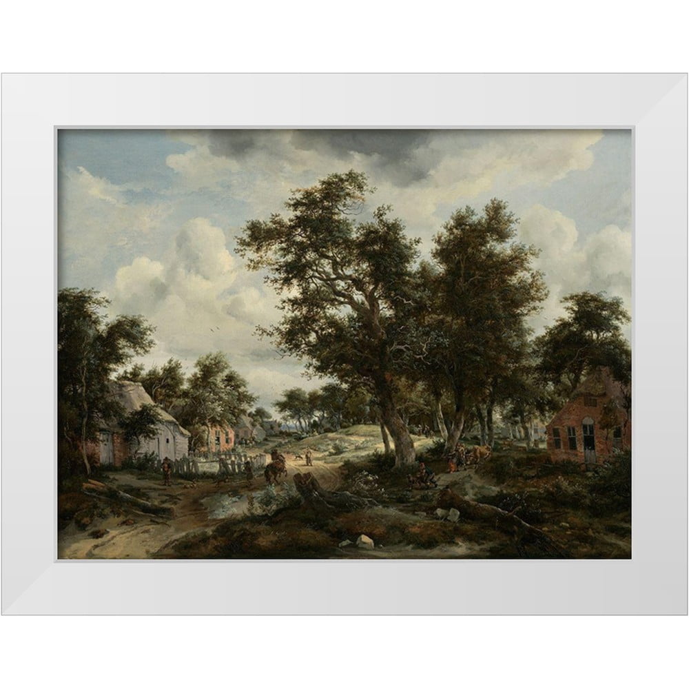 Hobbema, Meindert 18x15 White Modern Wood Framed Museum Art Print ...