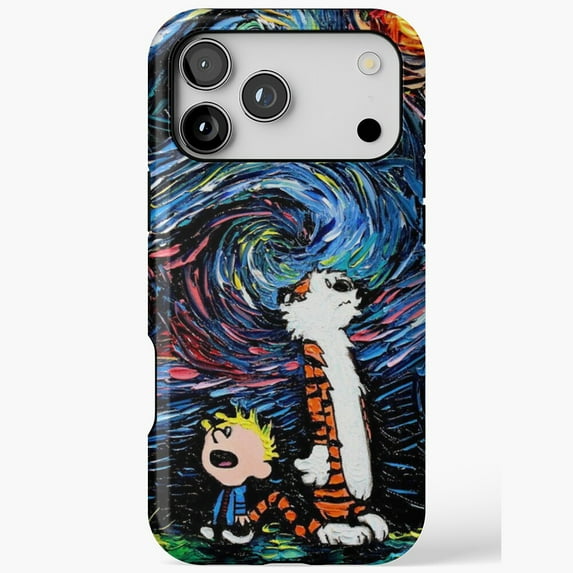 Hobbes Tiger Comic Strip Art Case for iPhone 11 12 13 14 15 16 17 Pro ...