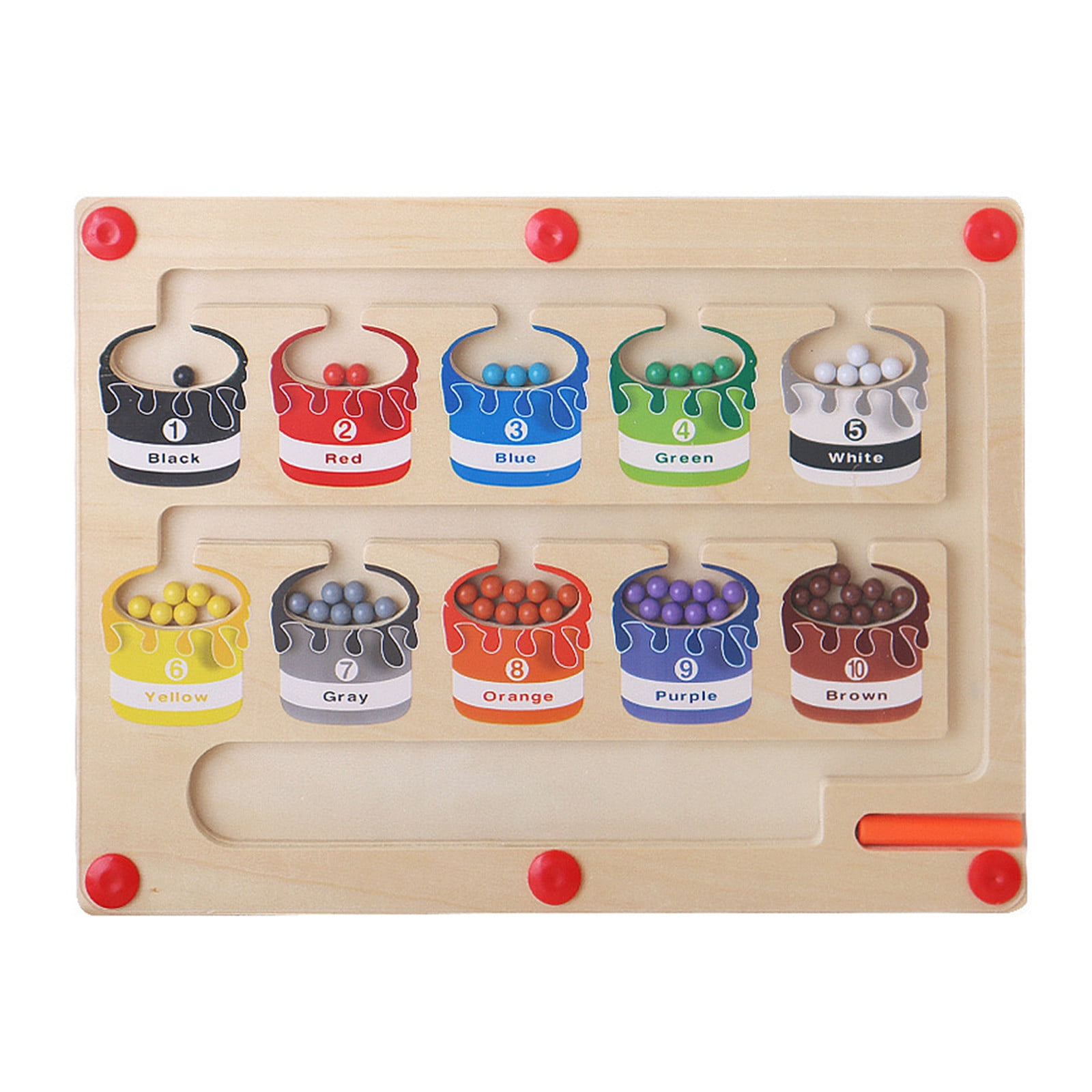 Hobbies for Teens Wooden Color Maze Board Matching Game Board For Kids ...