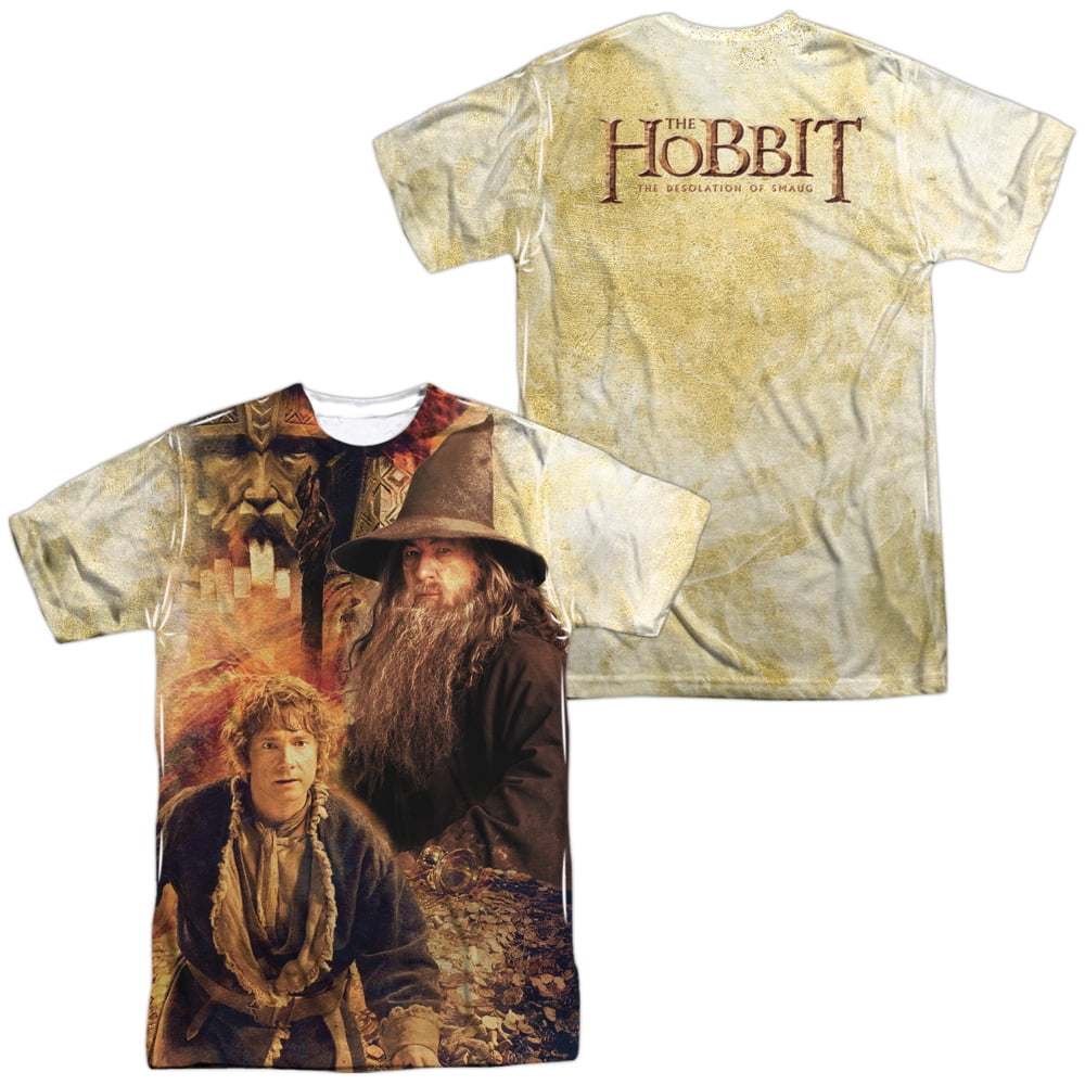 Hobbit Bilbo and Gandalf Unisex Adult Sublimated Costume T Shirt (Front ...
