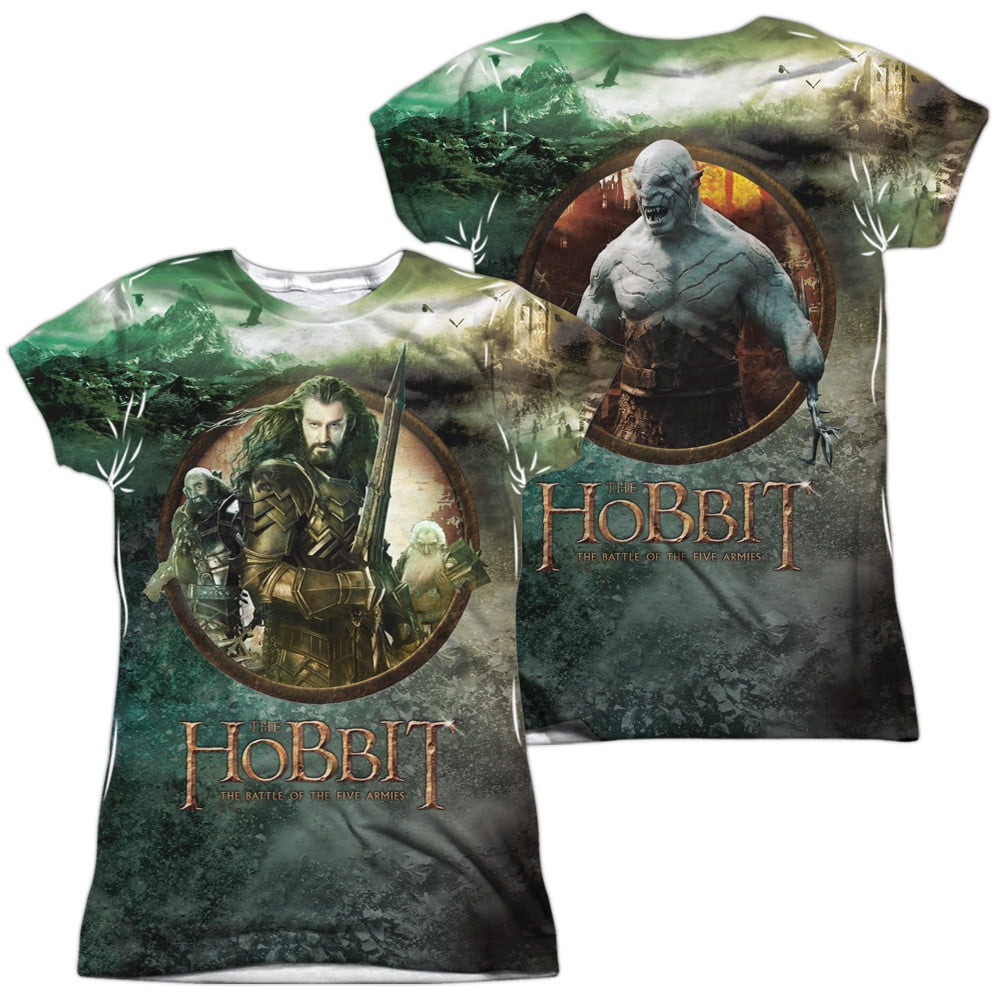 Hobbit Dwarves Vs Azog (Front/Back) Girls Jr Sublimation White ...