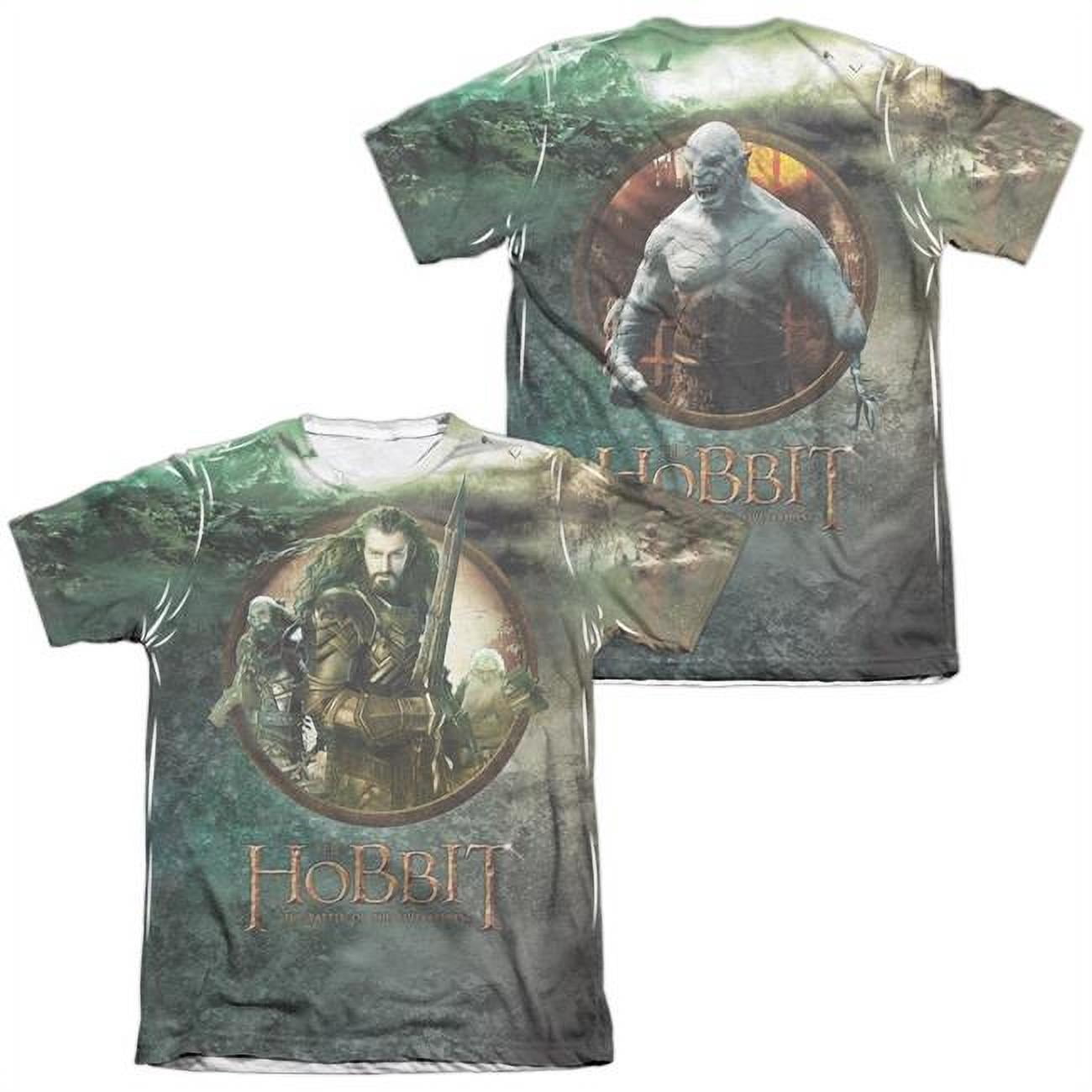 Hobbit Dwarves Vs Azog (Front Back) Mens Sublimation Poly Cotton Shirt ...