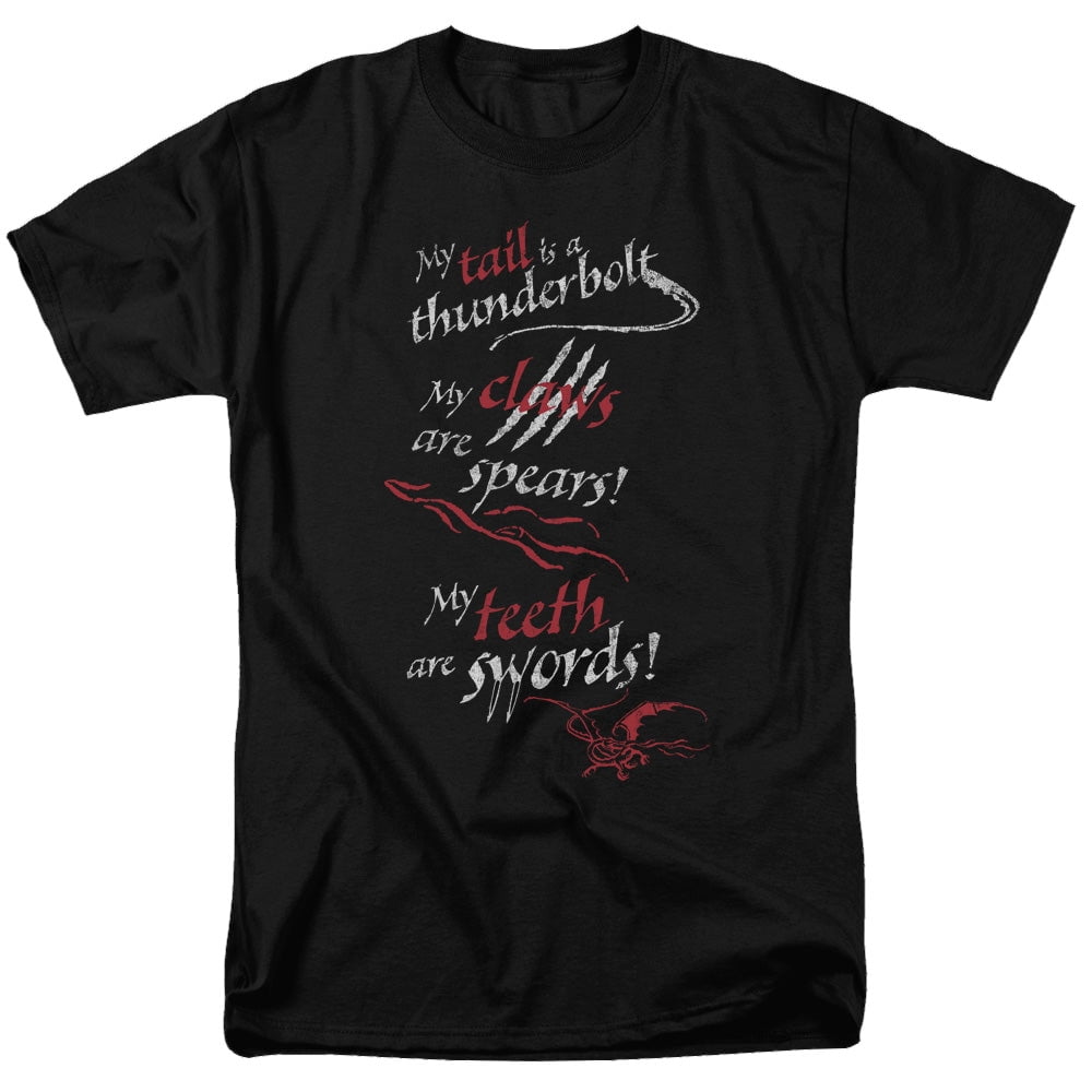 Hobbit Movie Trilogy, The Tail Claws Teeth - Men's Regular Fit T-Shirt ...