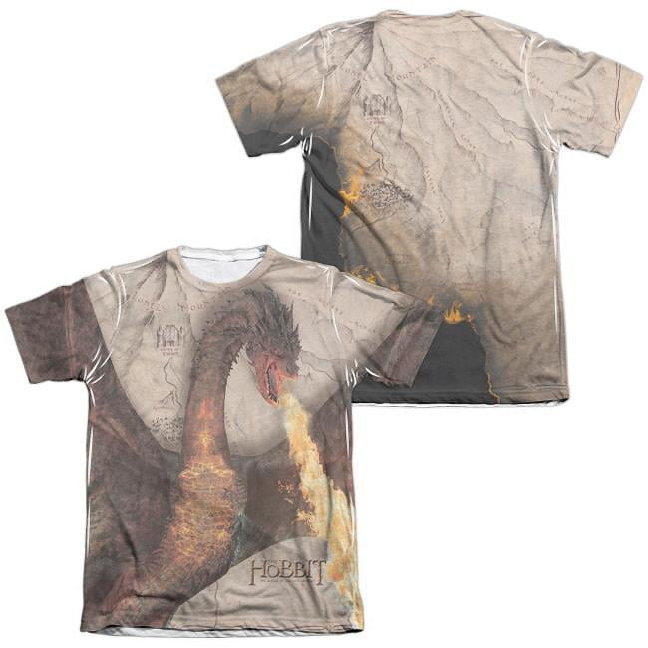 Hobbit Smaug Attack (Front Back) Officially Licensed Faded Sublimation ...