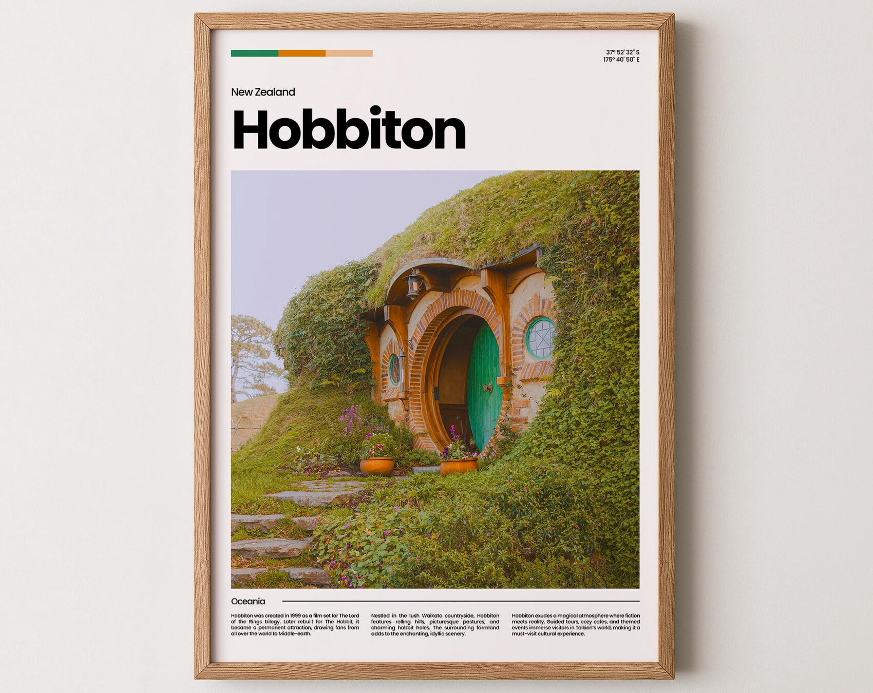 Hobbiton Poster, Hobbiton Print, Hobbiton Photo, Hobbiton Art, New ...