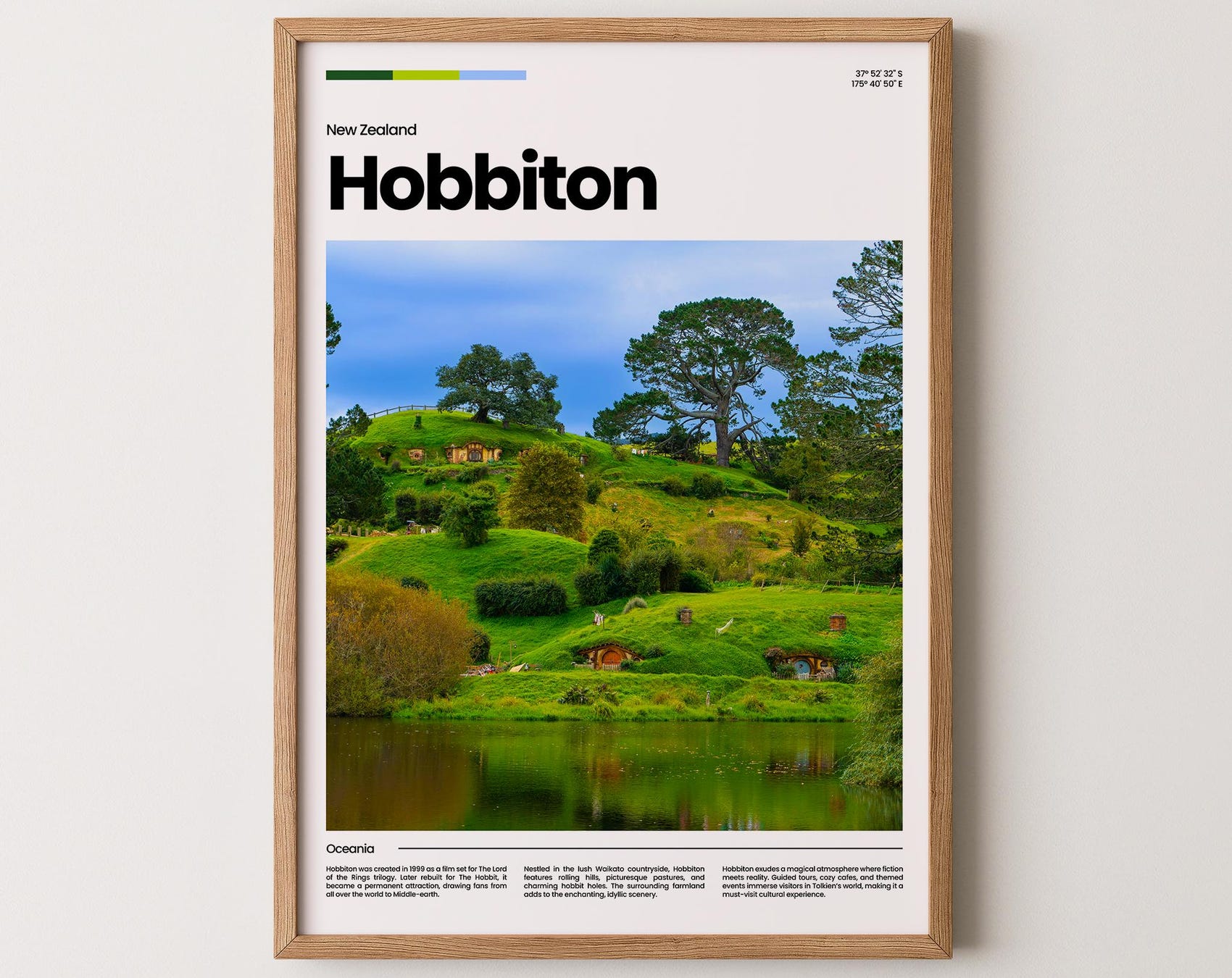 Hobbiton Poster, Hobbiton Print, Hobbiton Photo, Hobbiton Art, New ...
