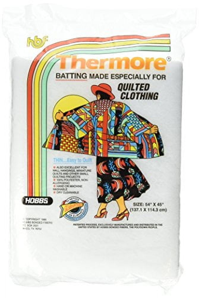 Hobbs TM54 Polyester Thermore Thin Quilt Batting, Warm, Craft Size 54 ...