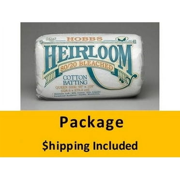 Hobbs Heirloom Bleached Cotton Batting - 90" x 108" - Queen - Walmart.com