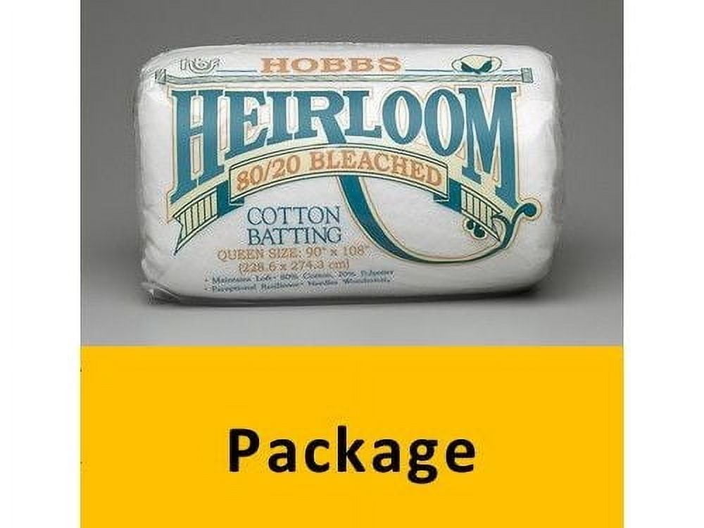 hobbs batting heirloom premium bleached cotton blend x 120in 4ct, 120" x 120" - Walmart.com