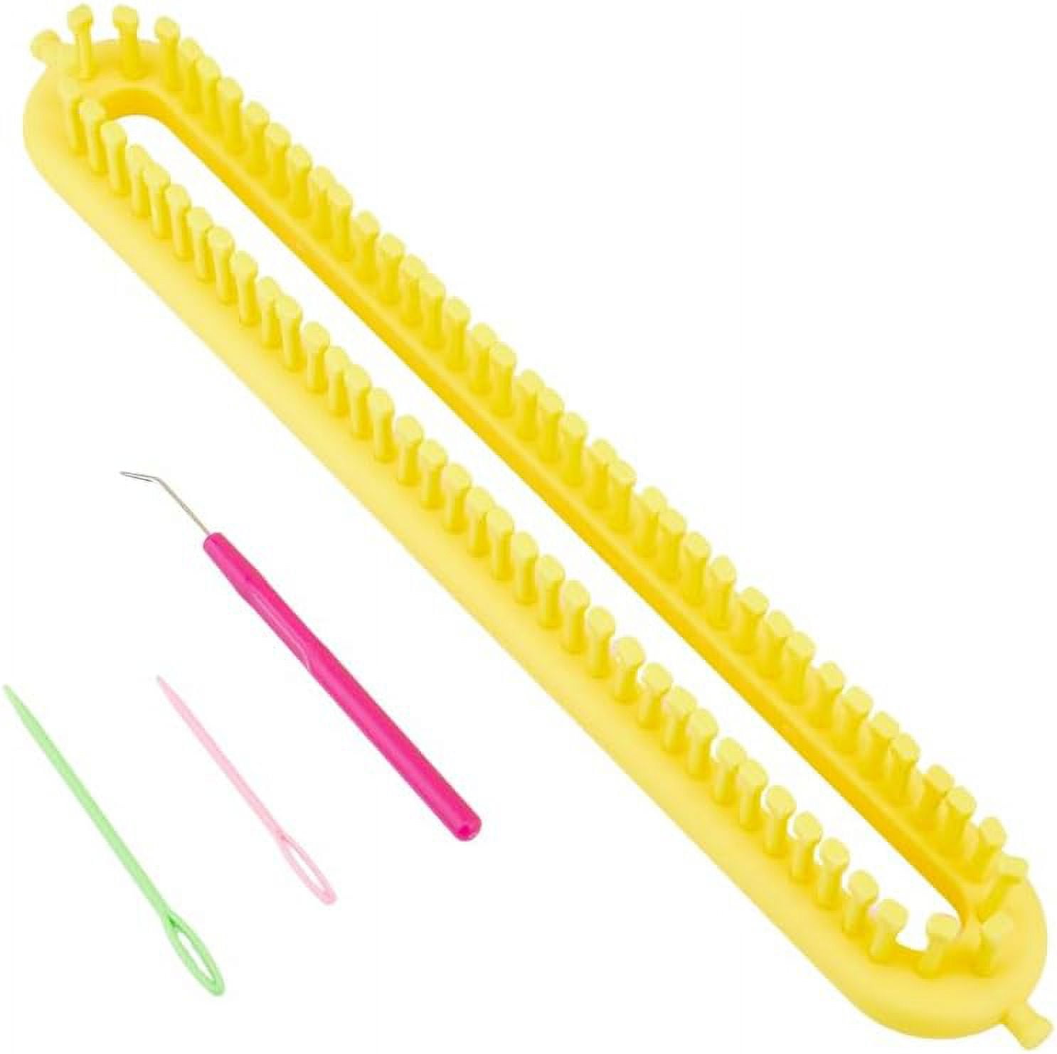 Hobbspring Knitting Loom Set Rectangular Knitting Board Loom Plastic Darning Needle Crochet ...