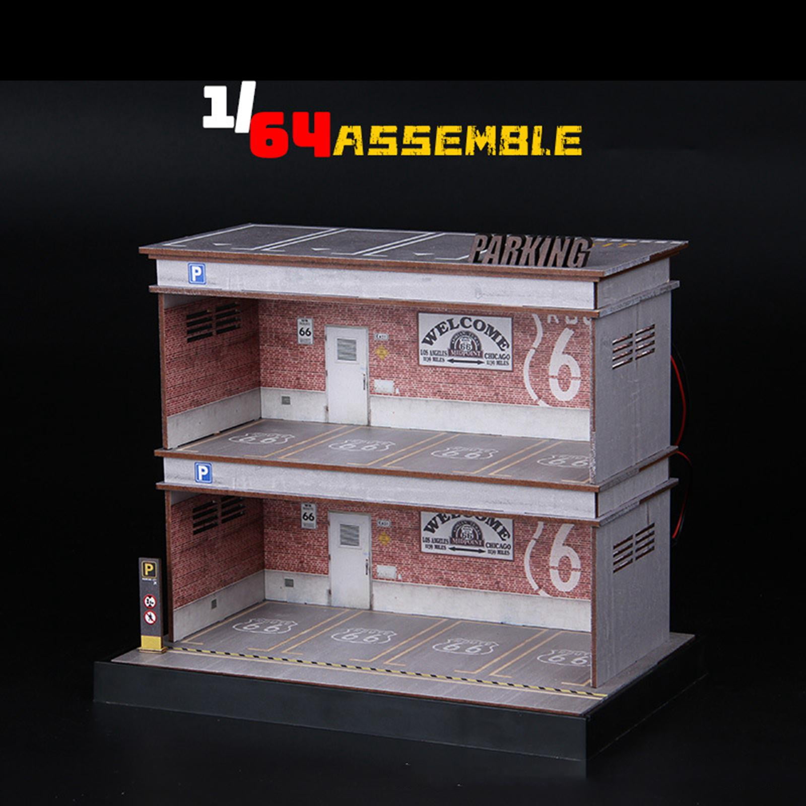 Hobby Acrylic Garage Display Case with Lighting /64 Car Models ...