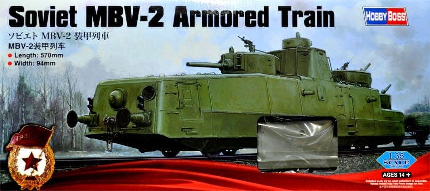 Hobby Boss Models 85515 1:35 Soviet MBV-2 Armored Train Plastic Model ...