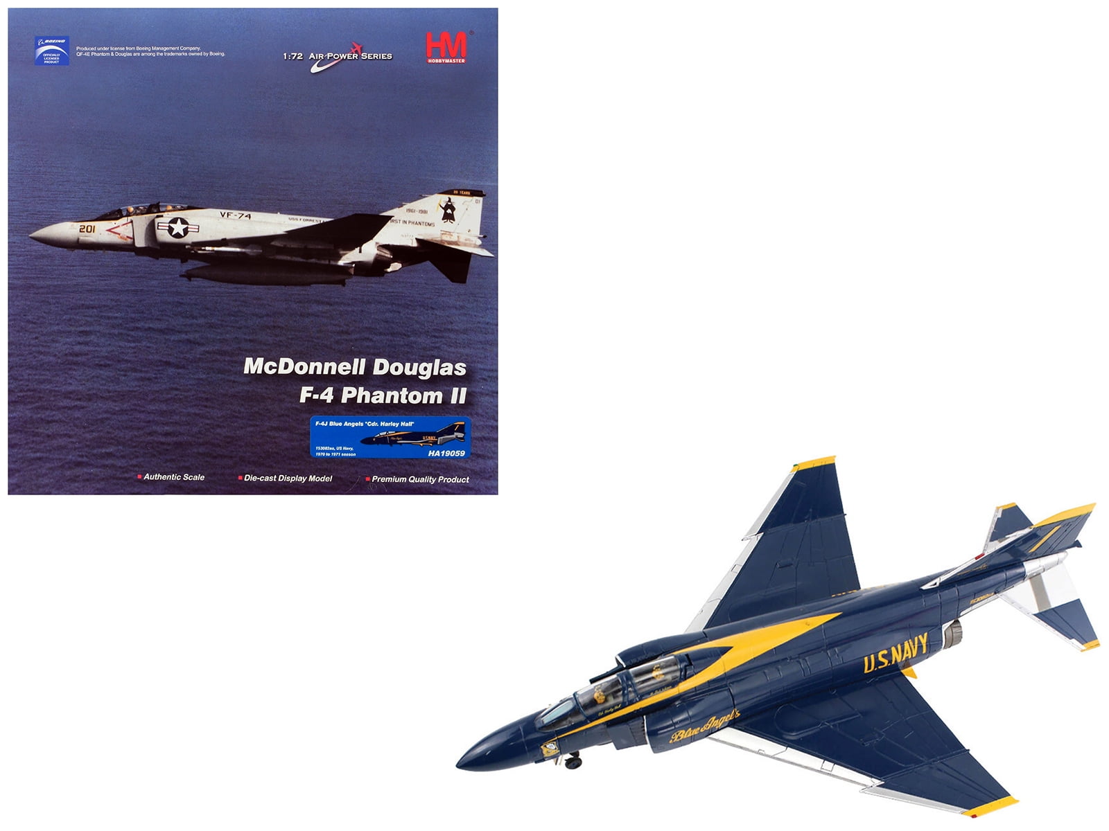 Hobby Master HA19059 F-4J US Navy Blue Angels 1970 - 1971 1/72 Scale ...