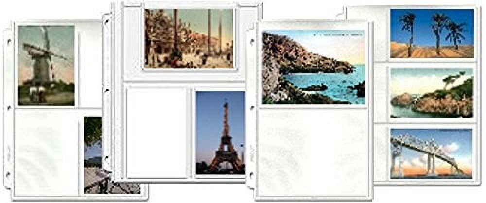 Postcard Collecting Binder Page Assortment with Sheet Protectors, 30 ...