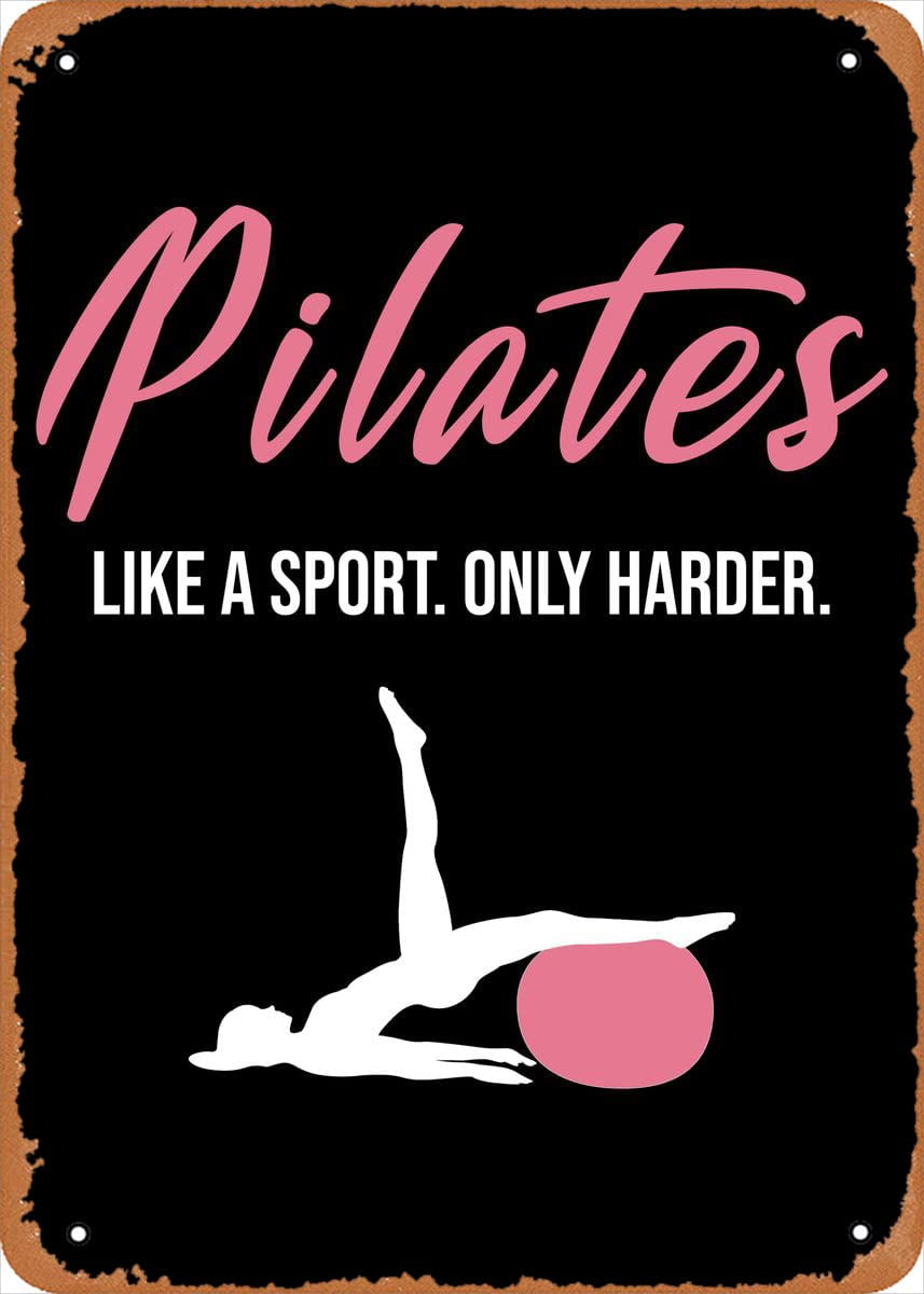 Hobby Pilates Like A Sport Poster Retro Vintage Aluminium Metal Sign ...