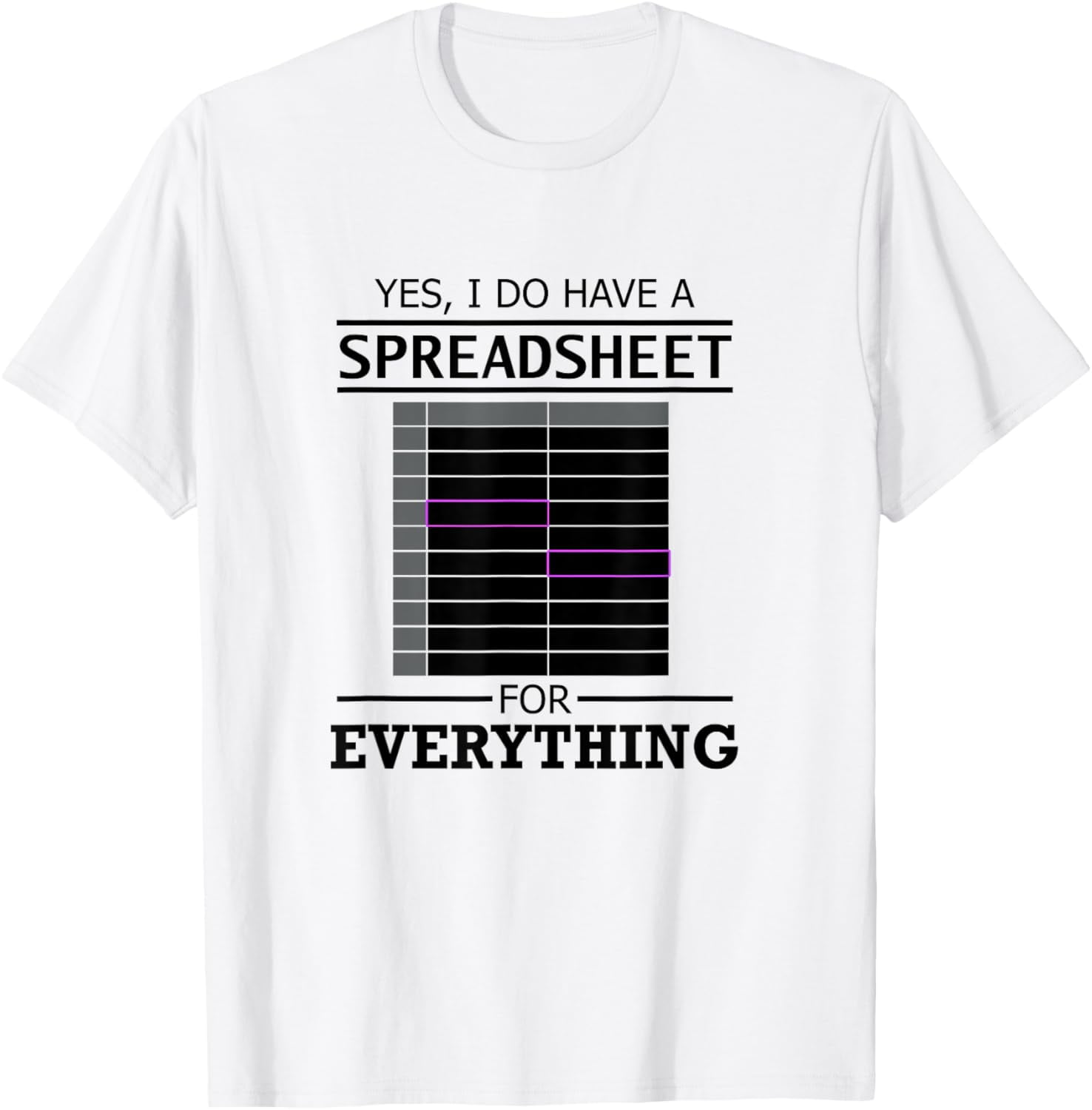 Hobby Statistician Data Analyst Spreadsheet T-Shirt - Walmart.com