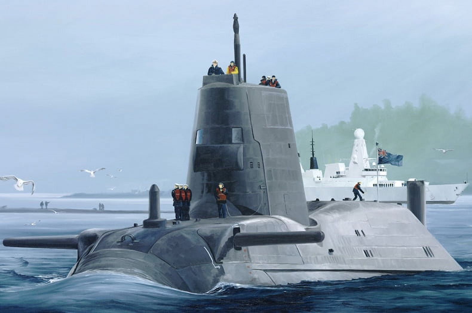 HobbyBoss 83509 British Submarine Astute 1/350 Scale Plastic Model Kit ...