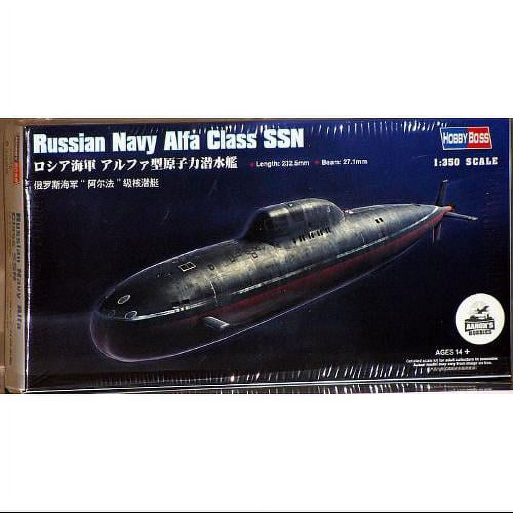 HobbyBoss 83528 Soviet Alfa Class Attack Submarine 1/350 Scale Plastic ...
