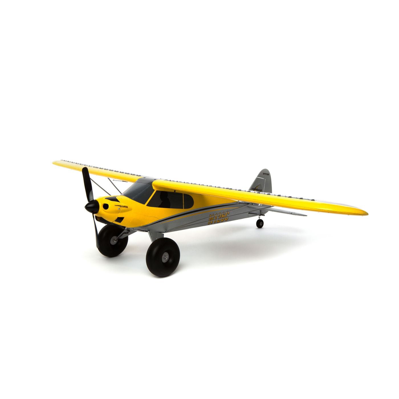 HobbyZone RC Airplane Carbon Cub S 2 1.3m BNF Basic Transmitter Battery ...