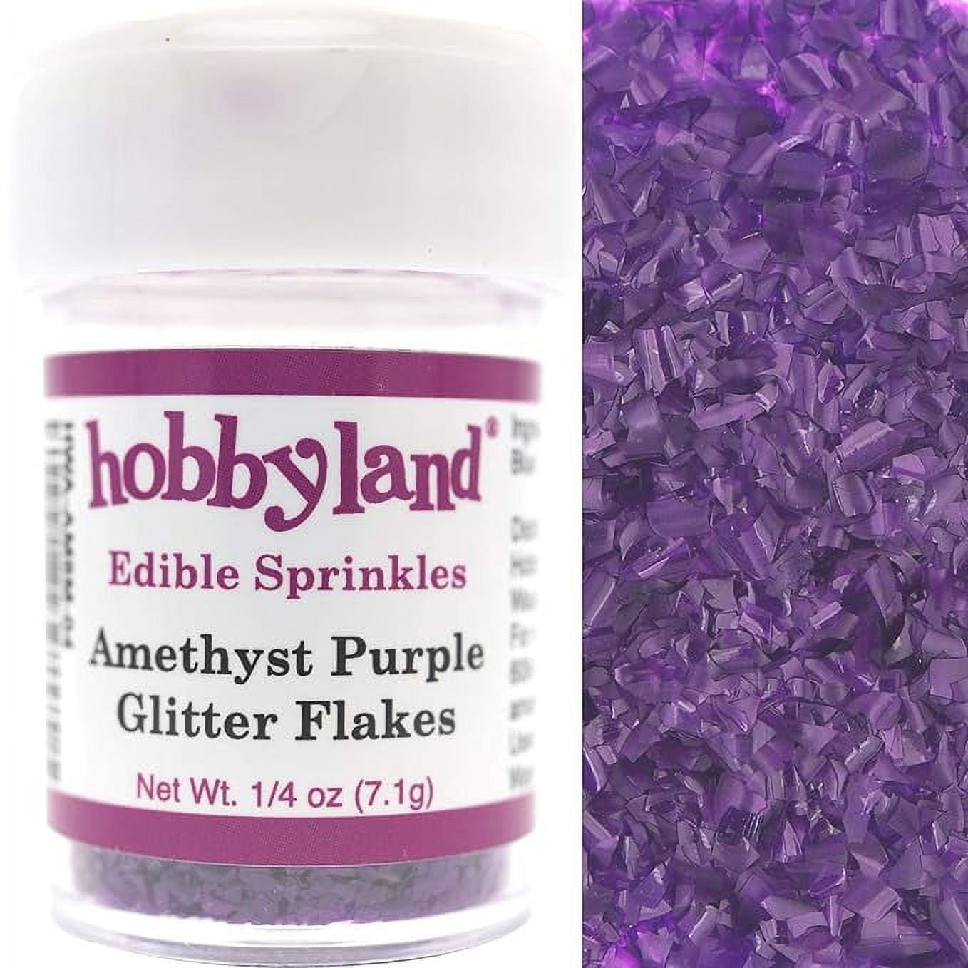 Hobbyland Edible Glittery Flakes (Amethyst Purple, 1/4 oz) - Walmart.com