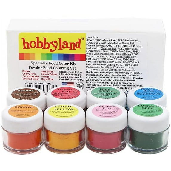 Hobbyland Powder Food Color Kit, Professional Powder Food Coloring Set ...