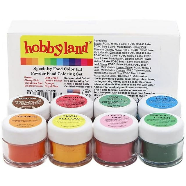 Hobbyland Powder Food Color Kit, Professional Powder Food Coloring Set ...
