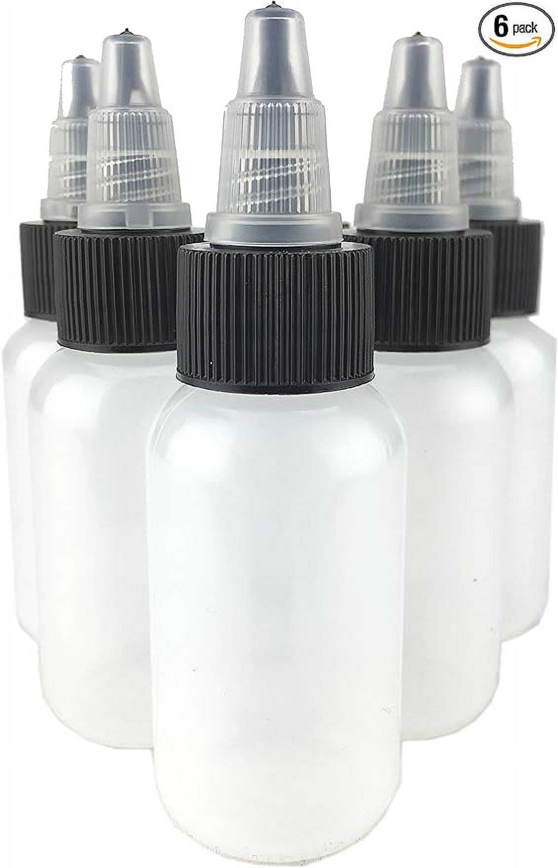 Hobbyland Squeeze Bottles, LDPE Plastic, Natural Boston Round, Black ...