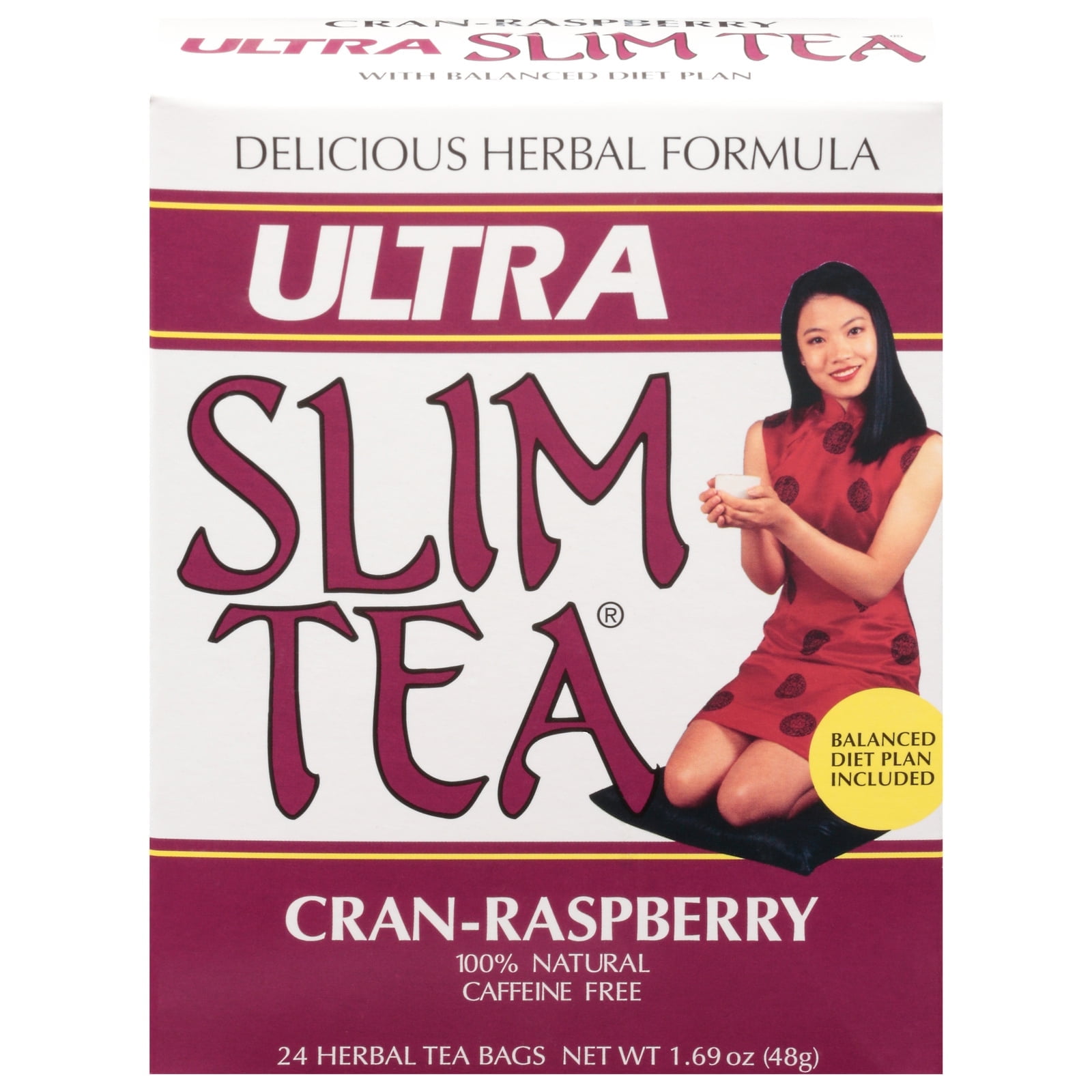 Hobe Labs Ultra Slim Tea Cran-Raspberry - 24 Tea Bags - Walmart.com