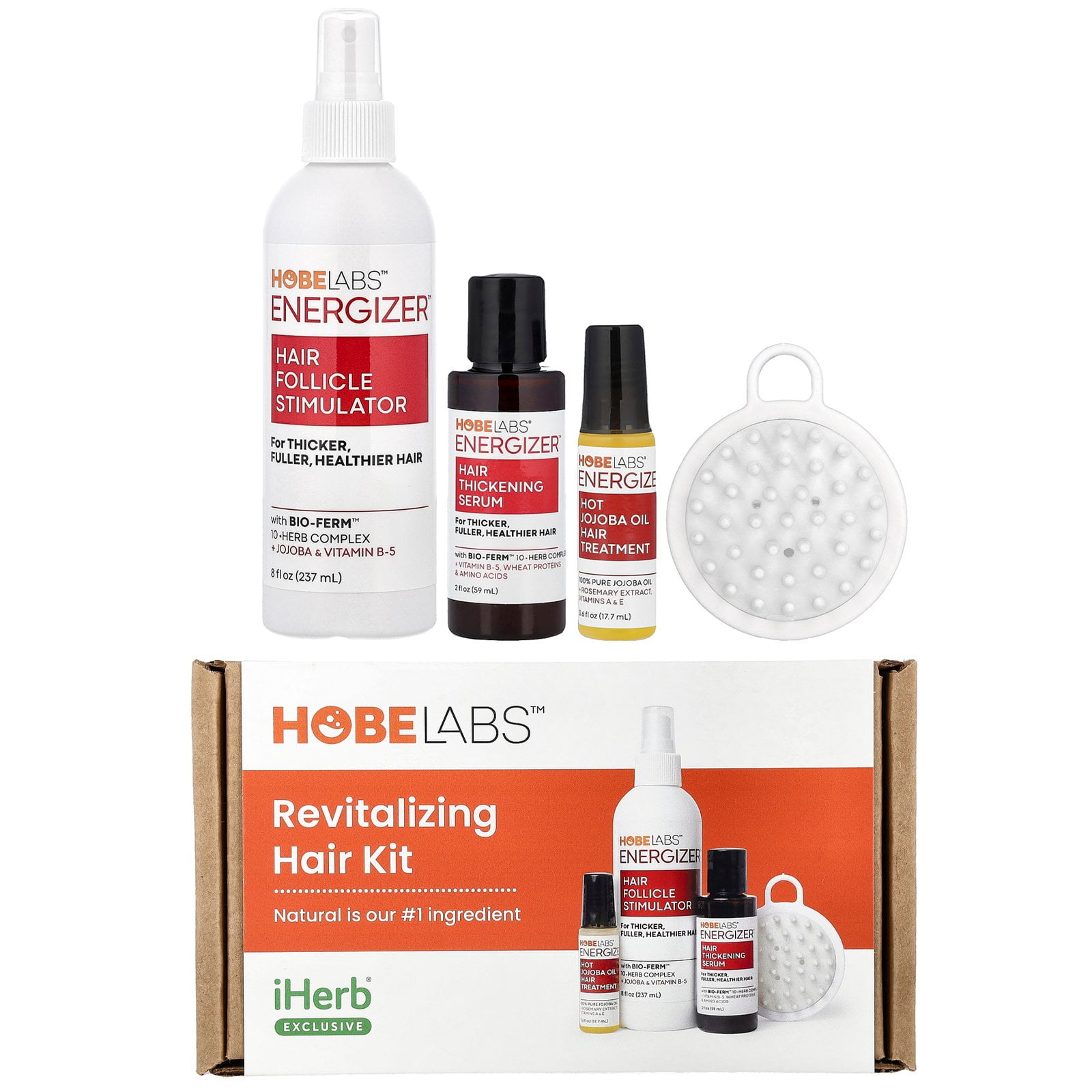 Hobe Labs iHerb Exclusive, Revitalizing Hair Kit, 4 Piece Kit - Walmart.com