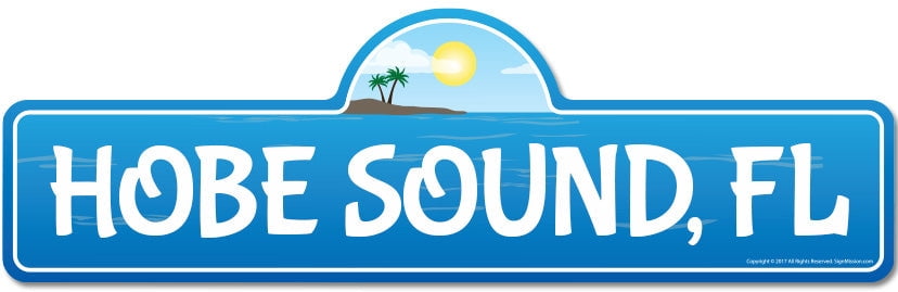 Hobe Sound FL Florida Beach Street Sign | Indoor/Outdoor | Surfer Ocean ...