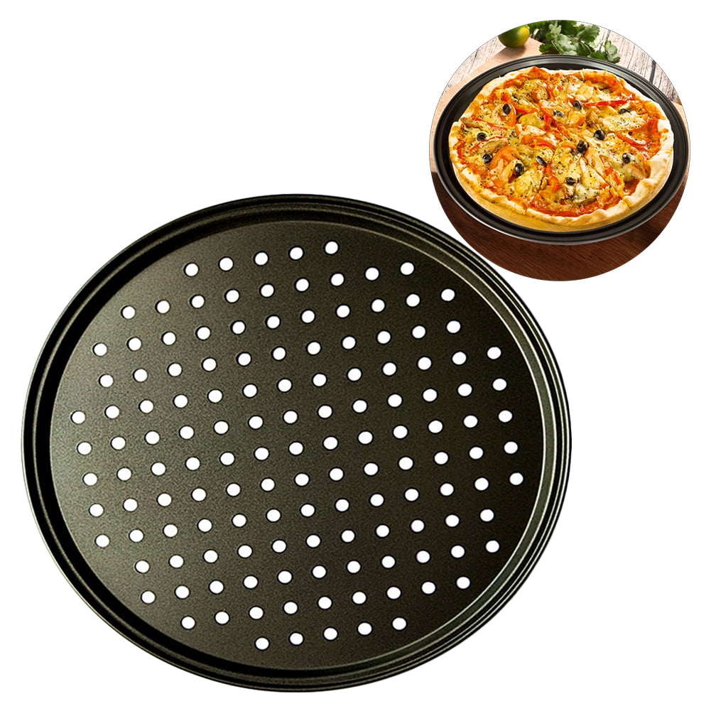 Hobeauty Carbon Steel Pizza Pan, 10/11/12 inch Pizza Tray Oven Pizza ...