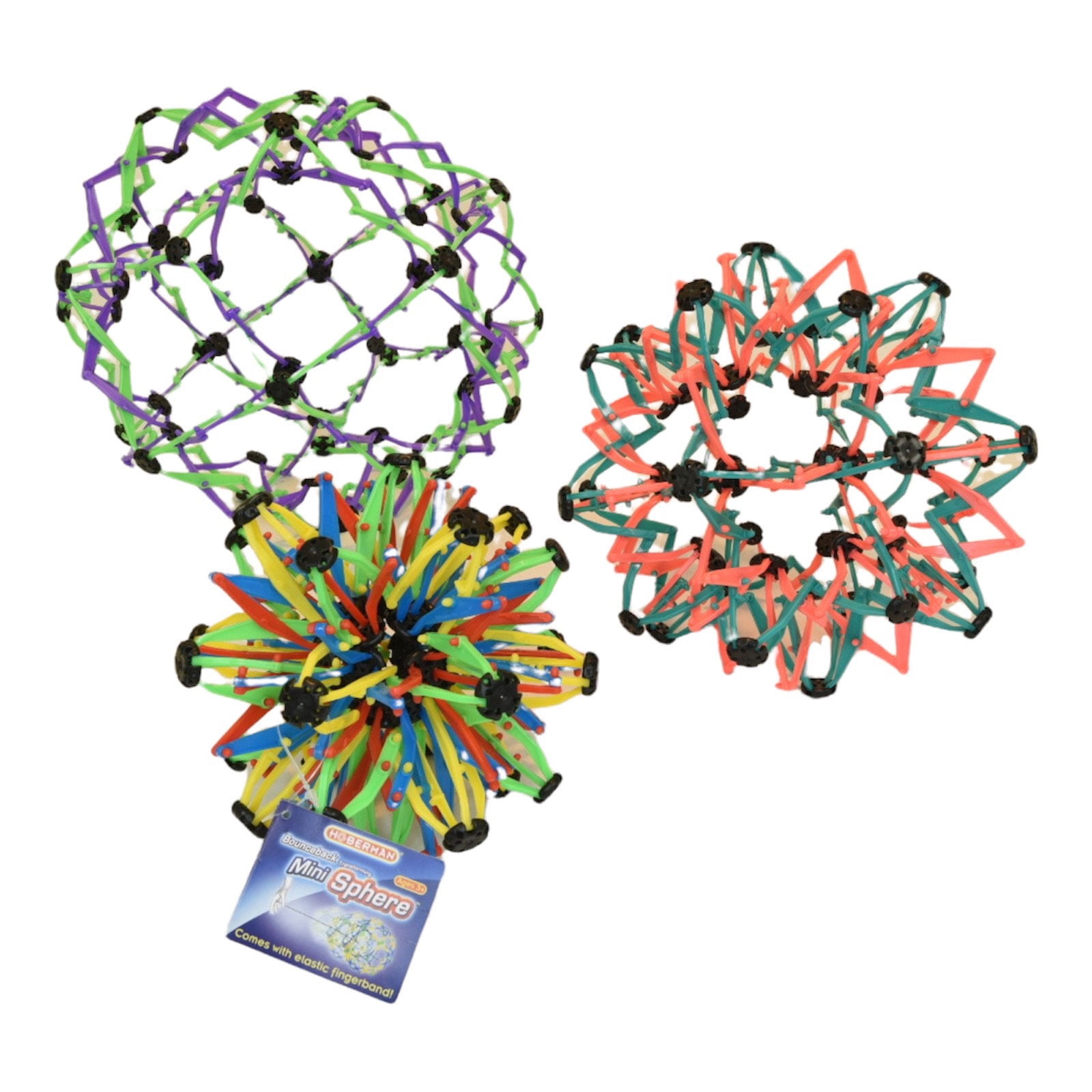 Hoberman Bounceback Mini Sphere Play Exercise Toy, Assorted Color 3 ...