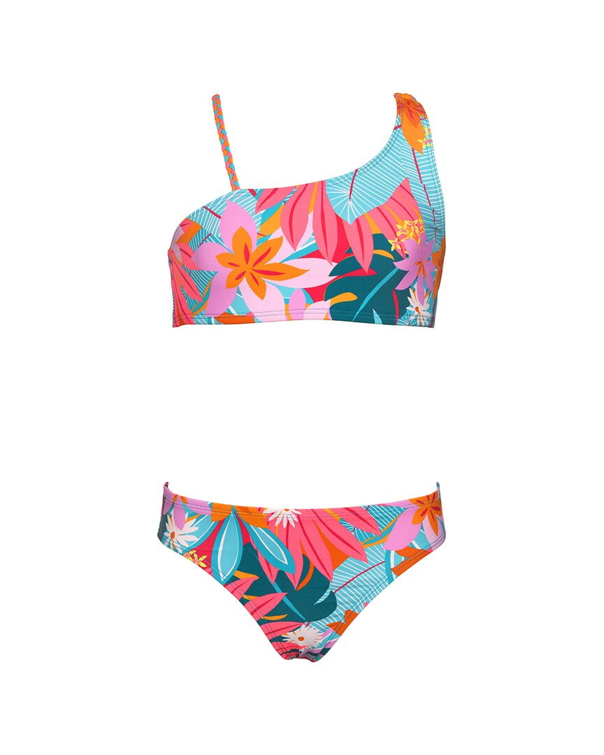 Hobie girls Aloha One-Shoulder 2pc Swim Set, 7 - Walmart.com