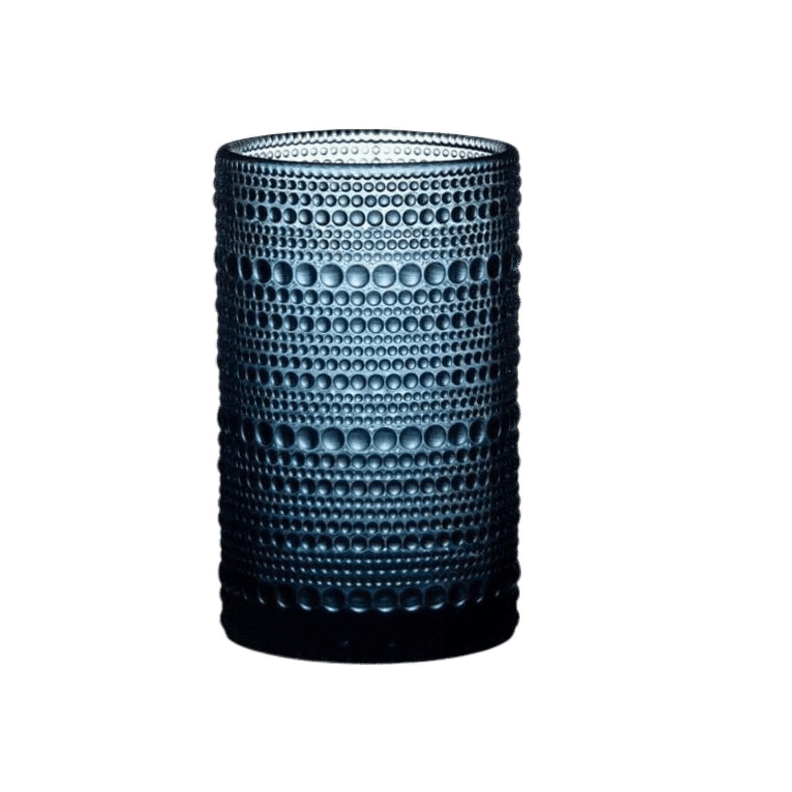 Hobnail Drinking Glass, 14 oz Stylish & Durable, Blue - Walmart.com