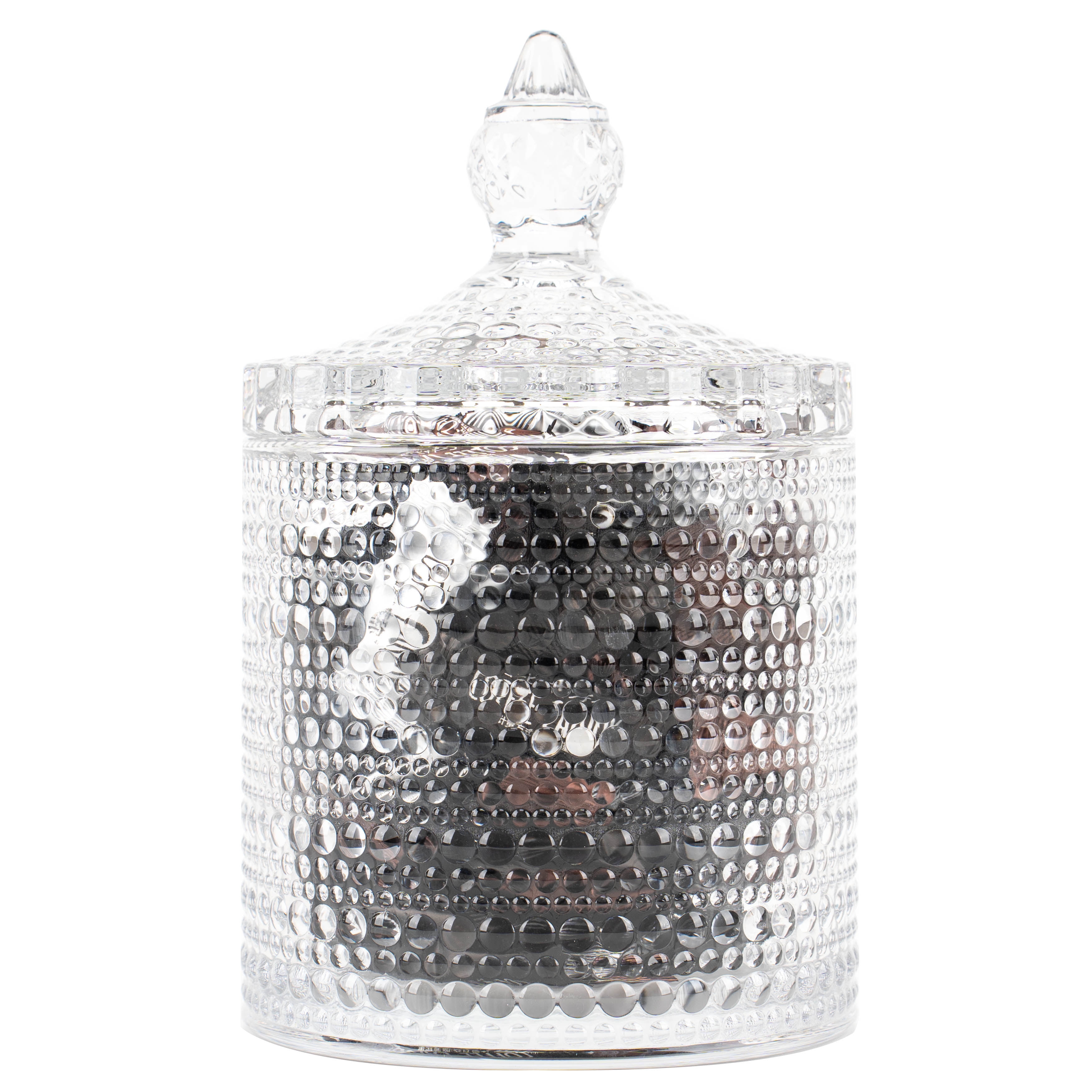 Hobnail Glass Candy Jars with Lid-22 OZ, Vintage Embossed Candy Dish ...