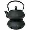 Hobnail Iron Teapot + Warmer - Japanese Antique 24 Fl Oz Black Small Dot Cast Iron Teapot ...
