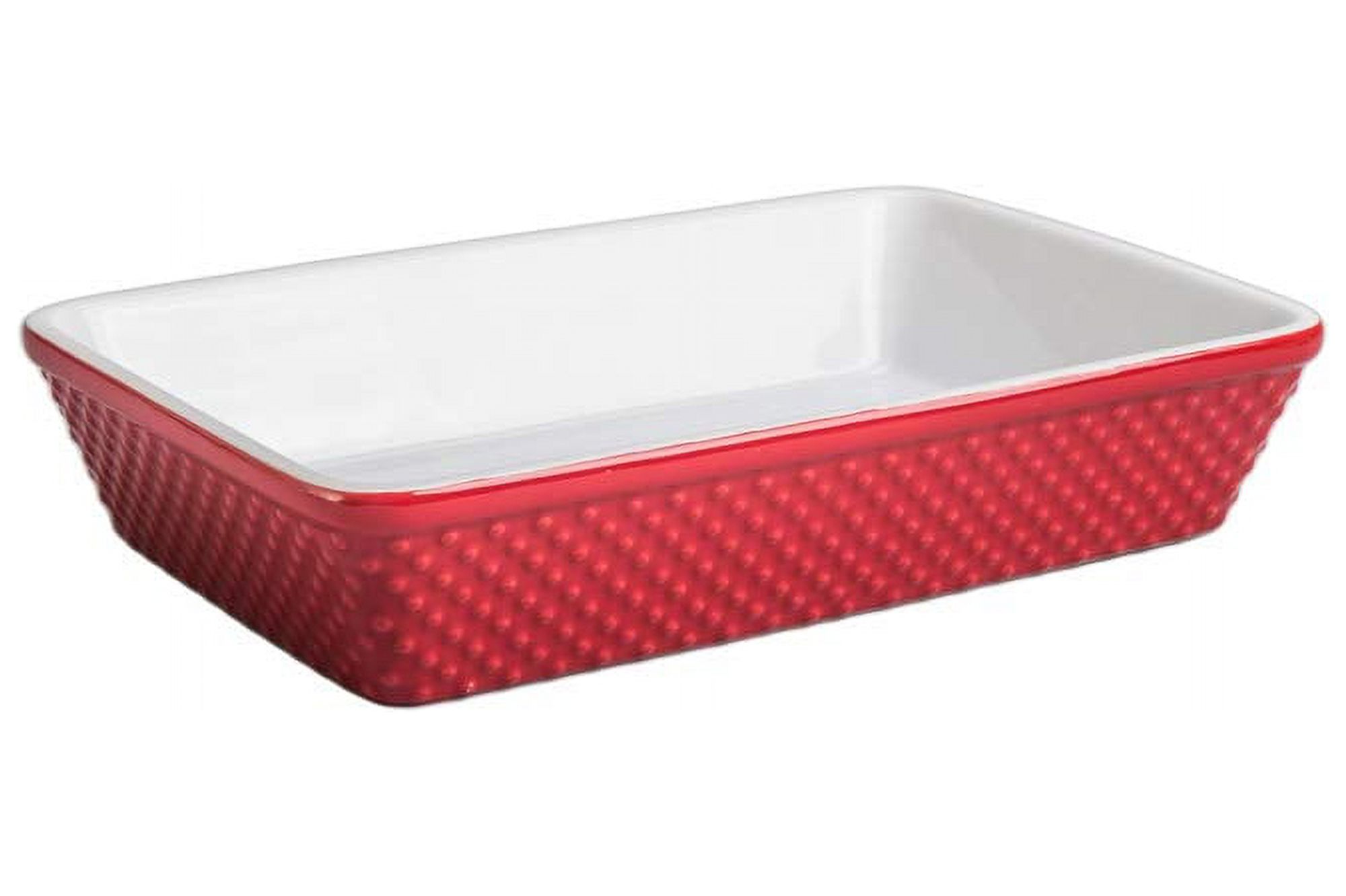 Hobnail Rectangle Baker Color: Red - Walmart.com
