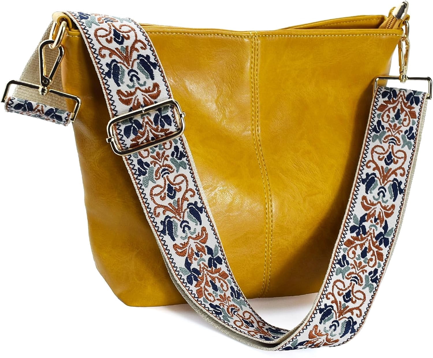 Hobo Bags Vegan Leather Crossbody Bag Guitar Strap Shoulder Purses with ...