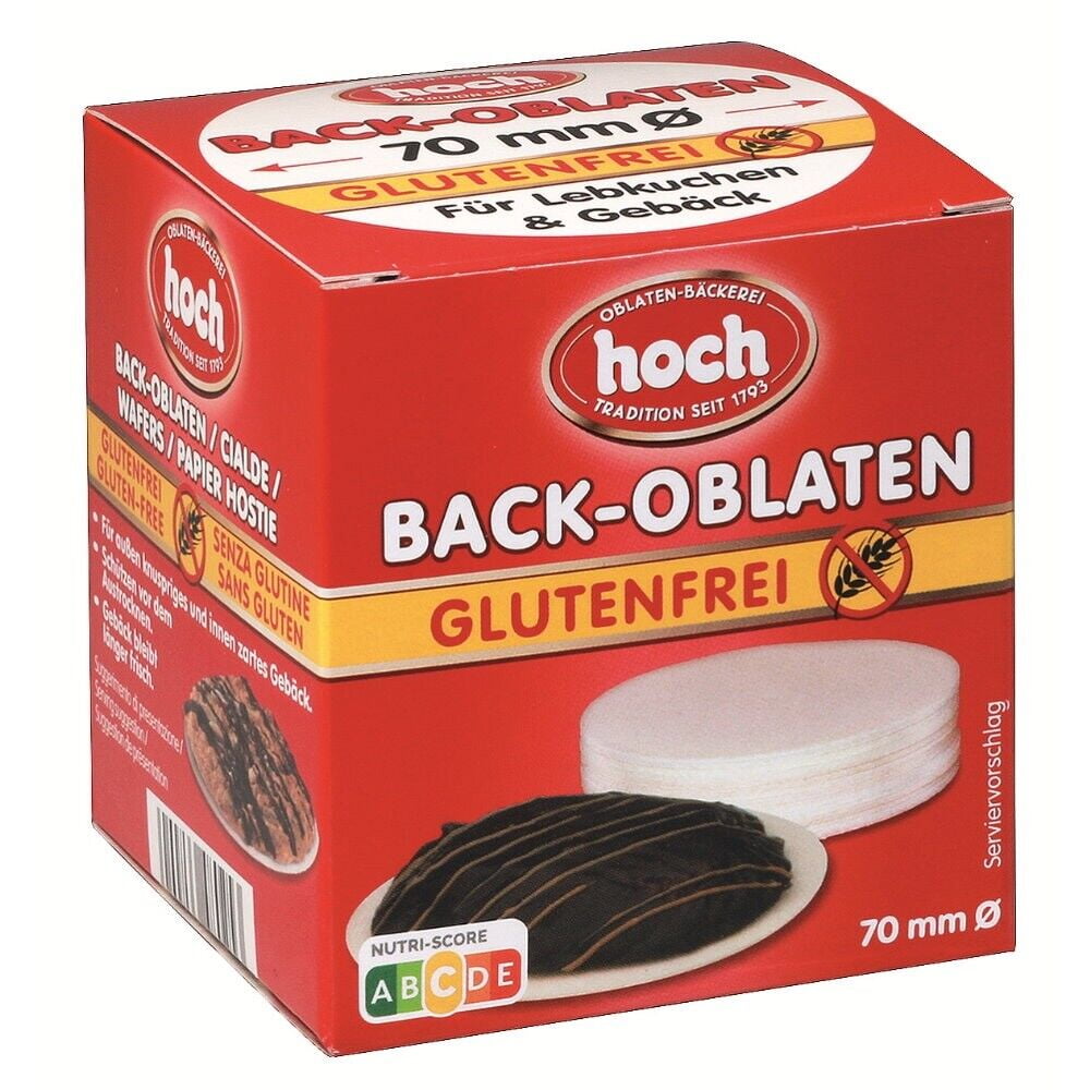 Hoch Back-Oblaten oblaten wafers for baking -GLUTEN FREE -1 box ...