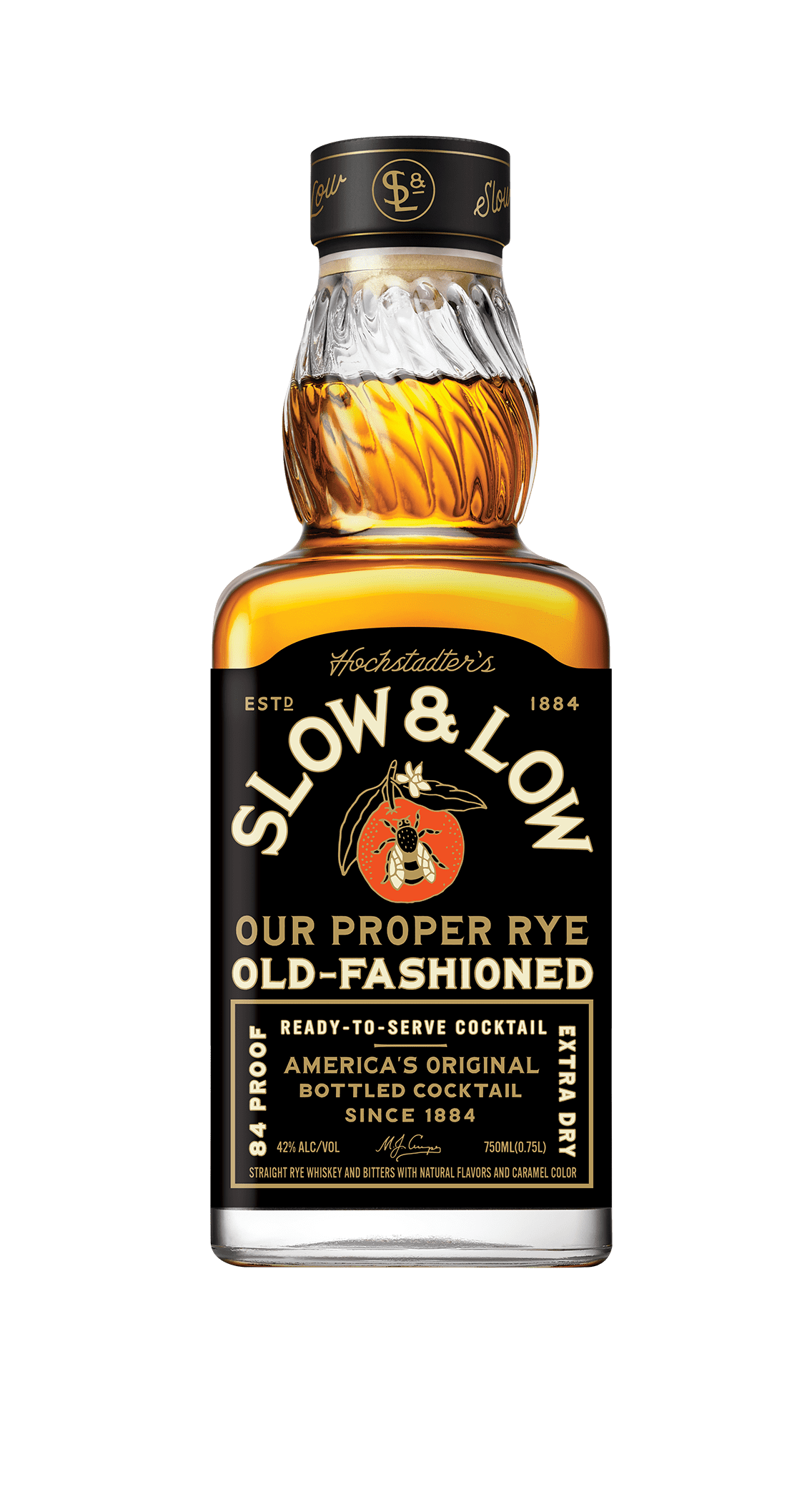 Hochstadter's Slow and Low Proper Rye Old Fashion, 750 ml Bottle, 42% ...