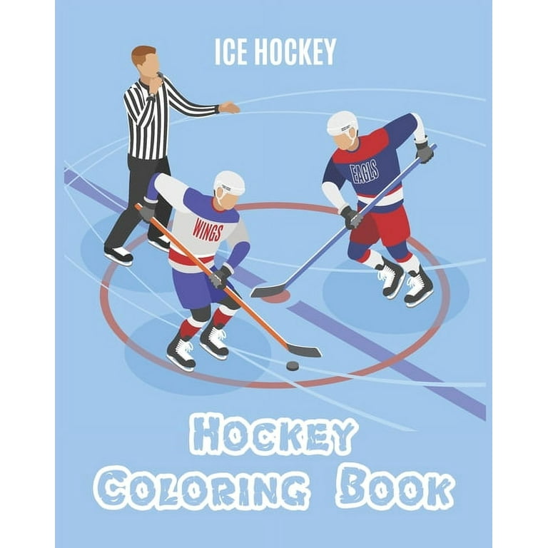 hockey skates and stick coloring pages