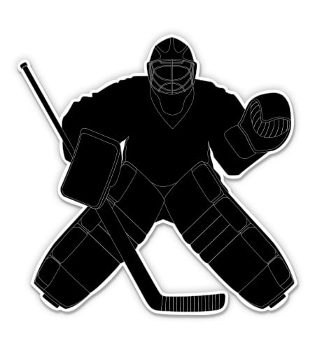 Hockey Goalie - 12" Vinyl Sticker Waterproof Decal - Walmart.com