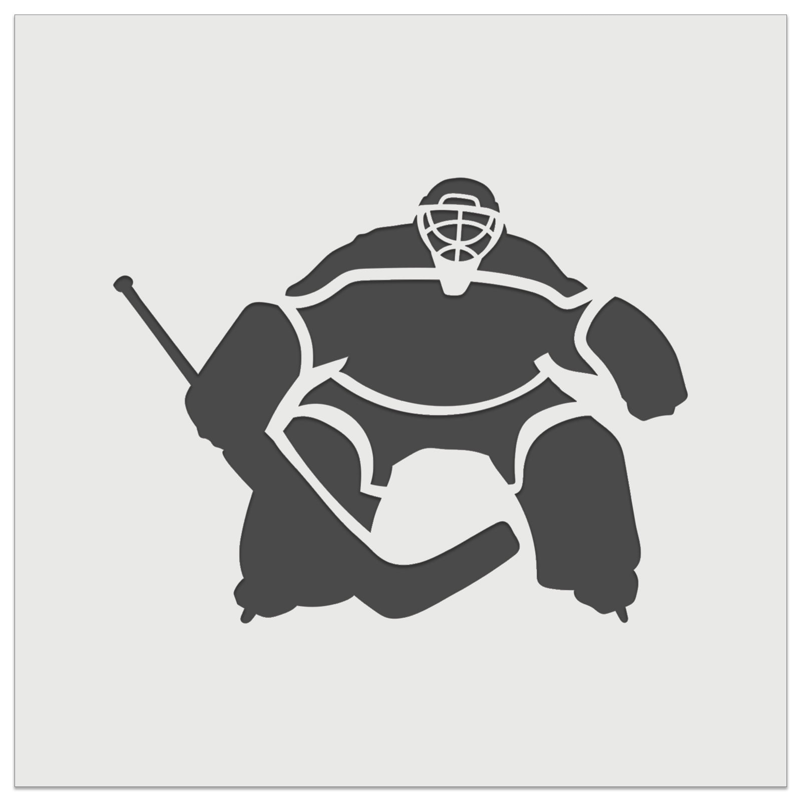 Hockey Goalie Goalkeeper with Stick DIY Cookie Wall Craft Stencil - 4.5 ...