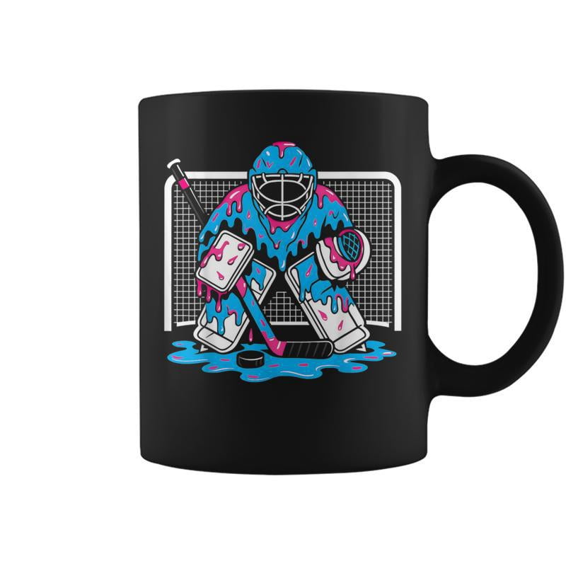 Hockey Goalie Ice Cream Drip Boys Ice Hockey Youth Player Coffee Mugs ...