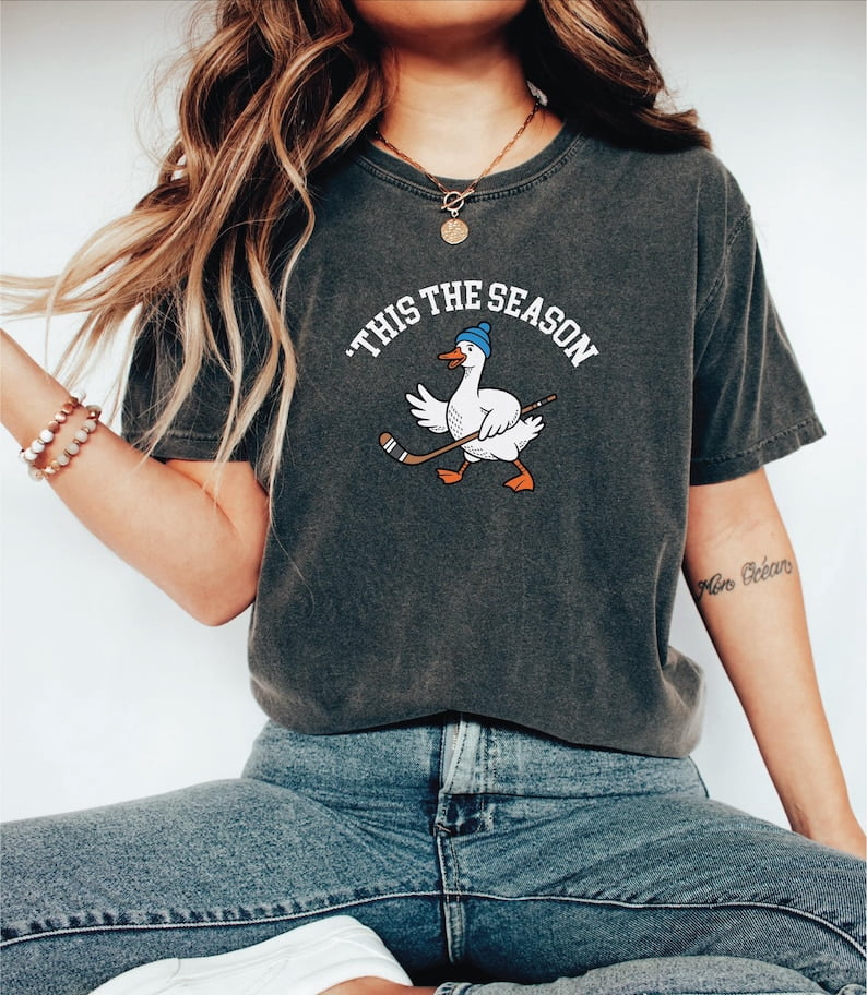 Hockey Goose Vintage Game Day Shirt Winter Sports Fan Gift Comfort ...